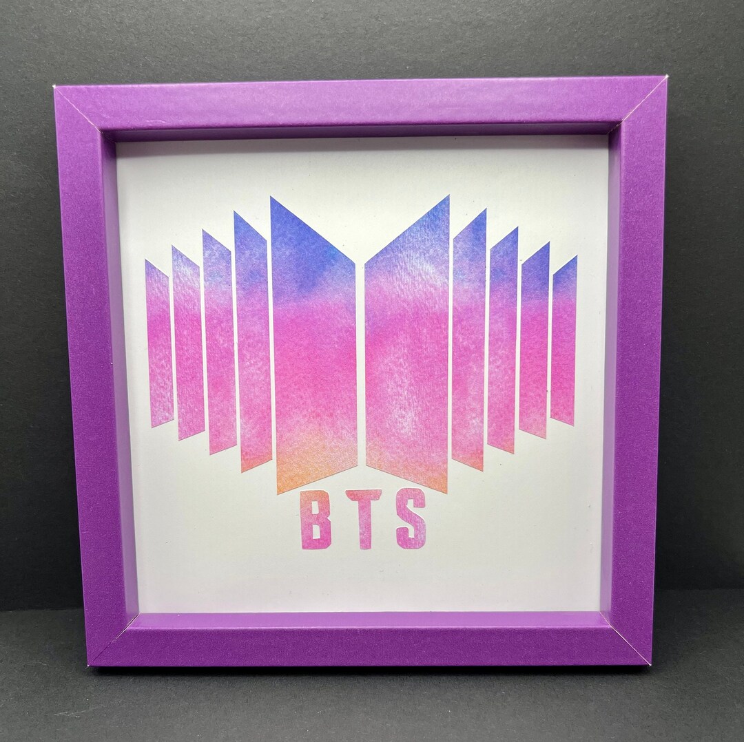 BTS Proof Logo Rainbow Color Purple Frame - Etsy