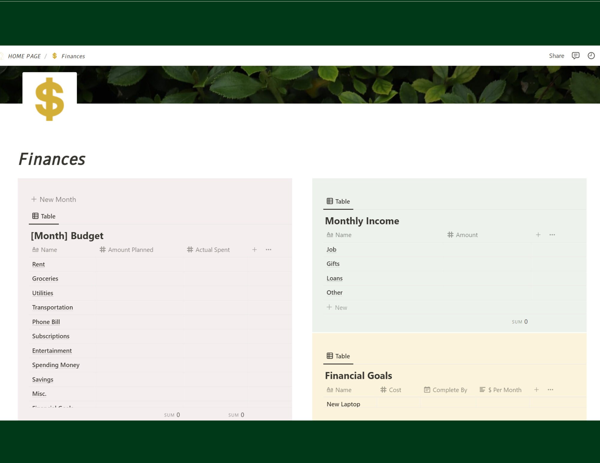 The Ultimate University Student Notion Template - Plant Aesthetic - Etsy