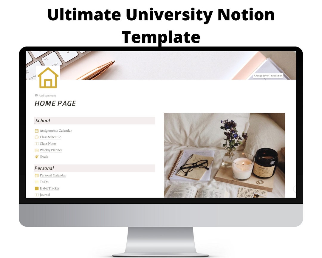 The Ultimate University Notion Template- Study Aesthetic - Etsy