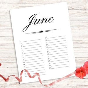 Birthday Calendar Printable, Perpetual Birthday Calendar, Birthday ...