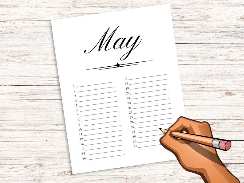 Birthday Calendar Printable, Perpetual Birthday Calendar, Birthday ...