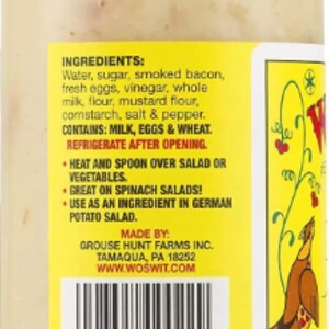 Wos-wit Pennsyvania Dutch Foods Bacon Dressing, Farm Made, 12 Oz - Etsy