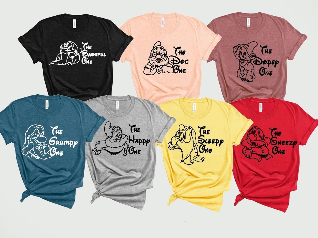 Seven Dwarfs Shirts,seven Dwarfs,disney Group Shirts,snow White,disney ...