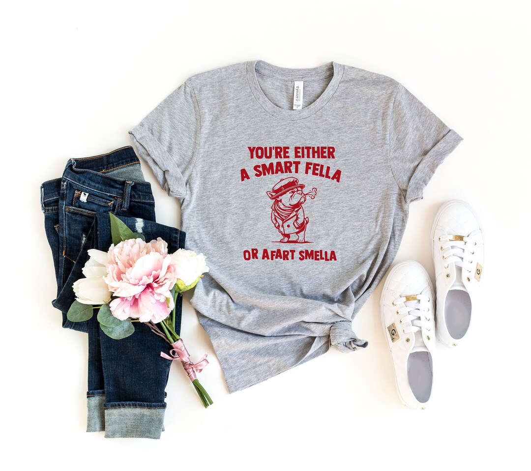 You're Either a Smart Fella or a Fart Smella T-shirt,funny Meme Tee ...