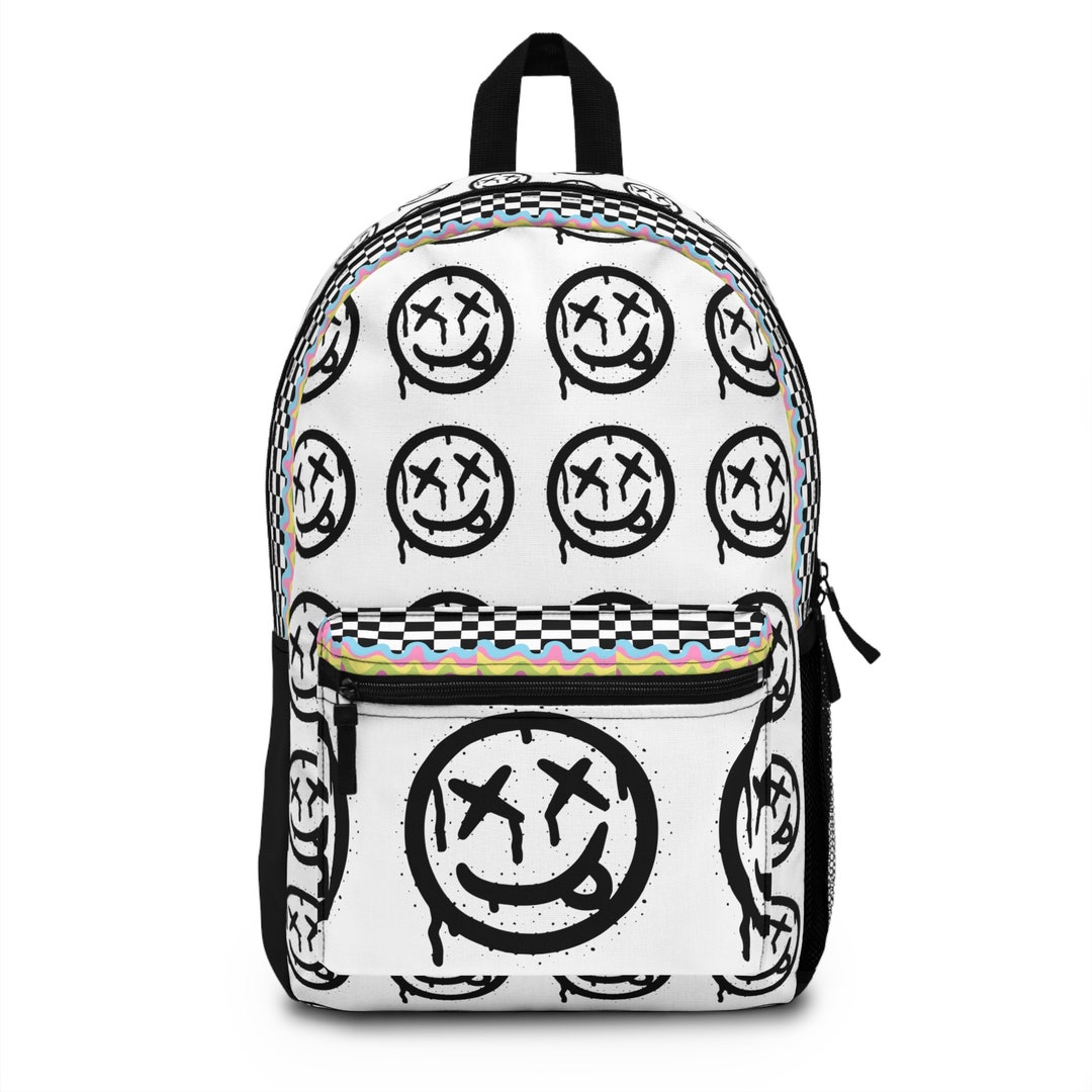 Backpack Fun, Smiley Face Checkered Board , Women Men Teen Girl Boy ...