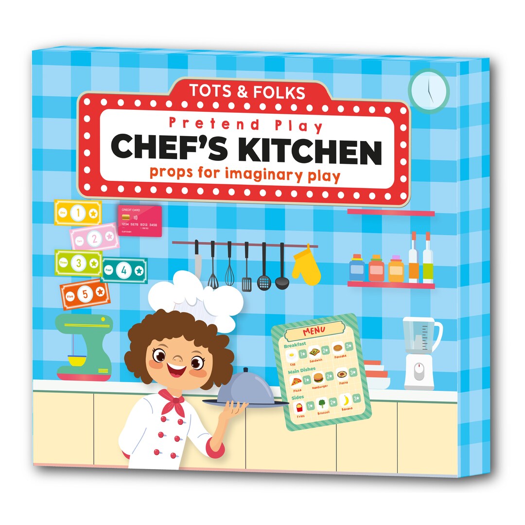 Pretend Play Chef's Kitchen, Market and Restaurant Game,dramatic Play ...