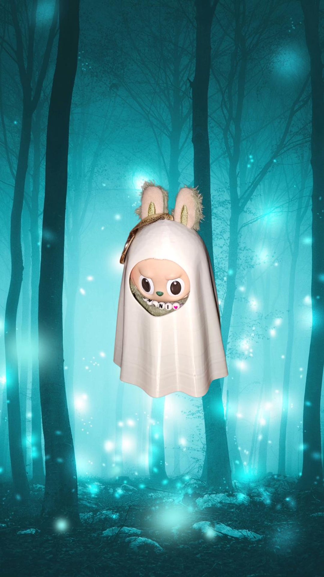3D Printed Ghost Costume for Labubu Doll: Halloween Phantom Disguise - Etsy