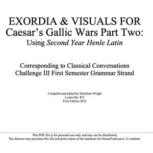 Caesar's Gallic Wars Part Two Teaching Bundle for High School Studying ...