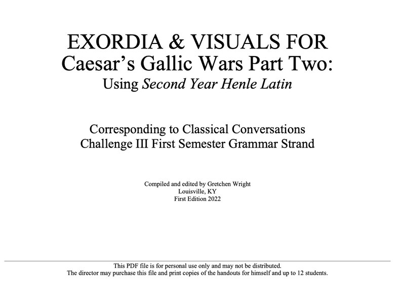 Caesar's Gallic Wars Part Two Teaching Bundle for High School Studying ...