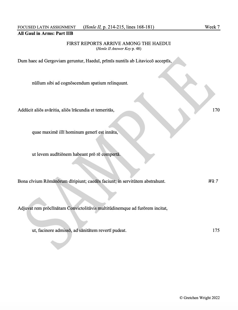 Caesar's Gallic Wars Part Two: Student Workbook for High School ...