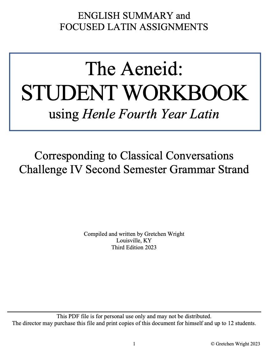 The Aeneid: Teaching Bundle for High School -- to Study Henle Fourth ...