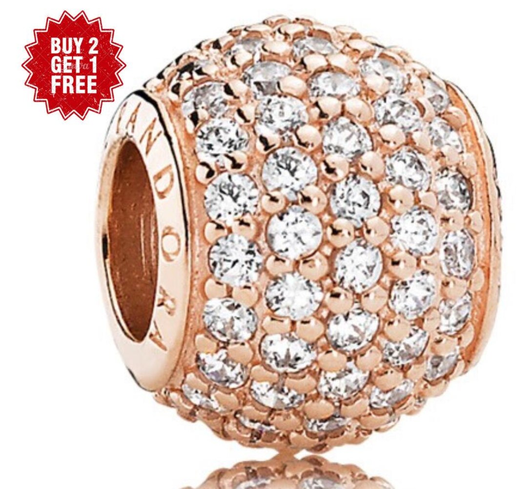 Authentic Pandora Rose Collection Pave Lights CZ Charm / New / S925 ...