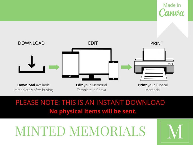 Funeral Program Template, Celebrating the Life Of, Obituary Card ...