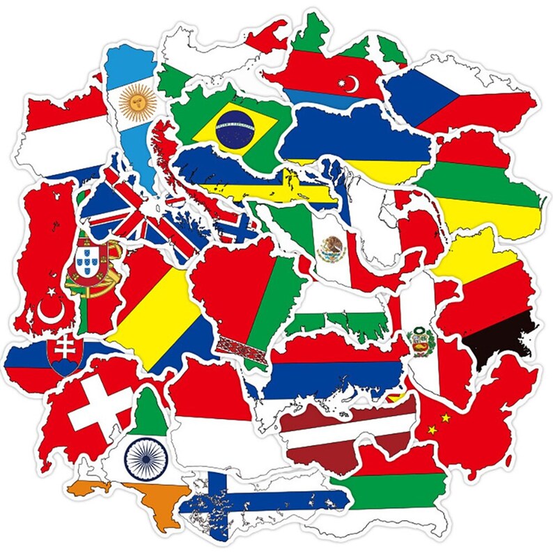 Stickers World Countries/national Flag High Quality/cool - Etsy