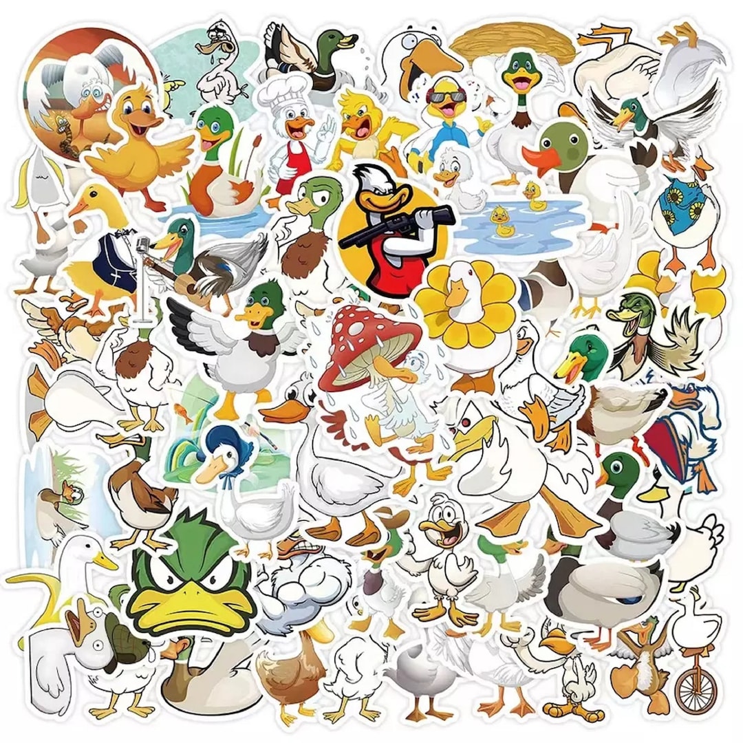Kawaii Duck Stickers Cute Cartoon High Quality/cool Waterproof/luggage ...