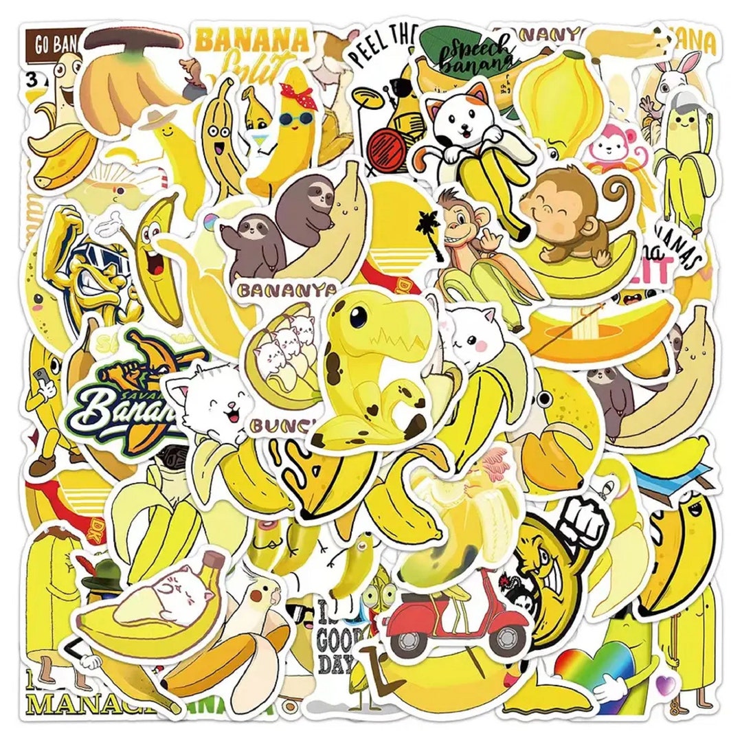 Kawaii Banana Stickers Graffiti Stickers Pack High Quality Randomly ...