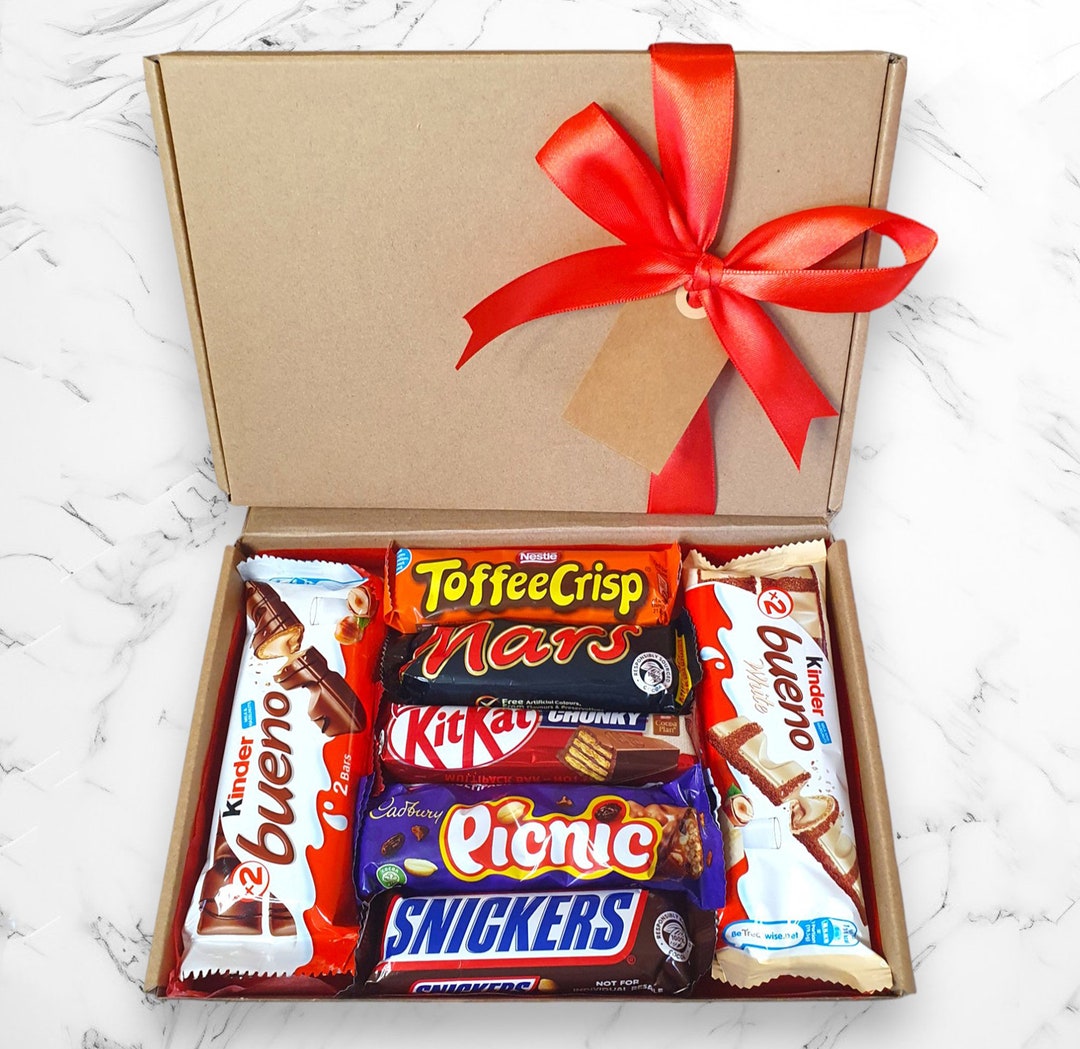 Chocolate Bar Gift Box, Personalised Gift Tag, Chocolate Hamper, Treat ...