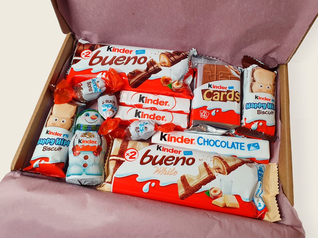 Kinder Bueno Chocolate Gift Box Personalised Gift Tag Kinder Hamper ...