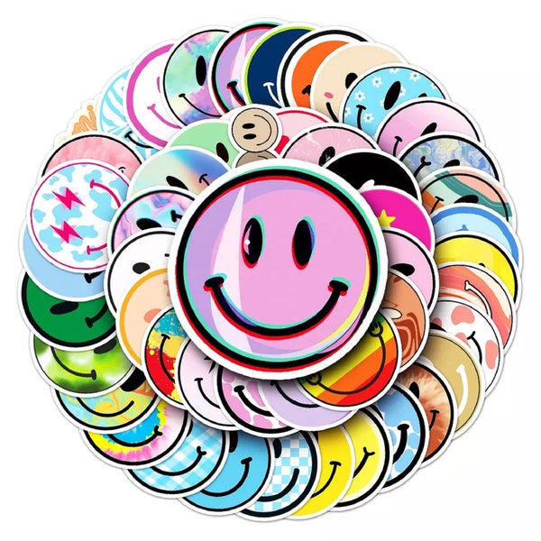 Smiley Face Stickers - Etsy