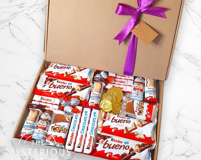Kinder Bueno Chocolate Gift Box Personalised Gift Tag Kinder Hamper ...