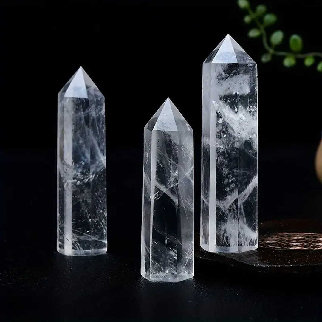 Natural White Crystal Clear Quartz, White Crystal Pillars, Crystal ...