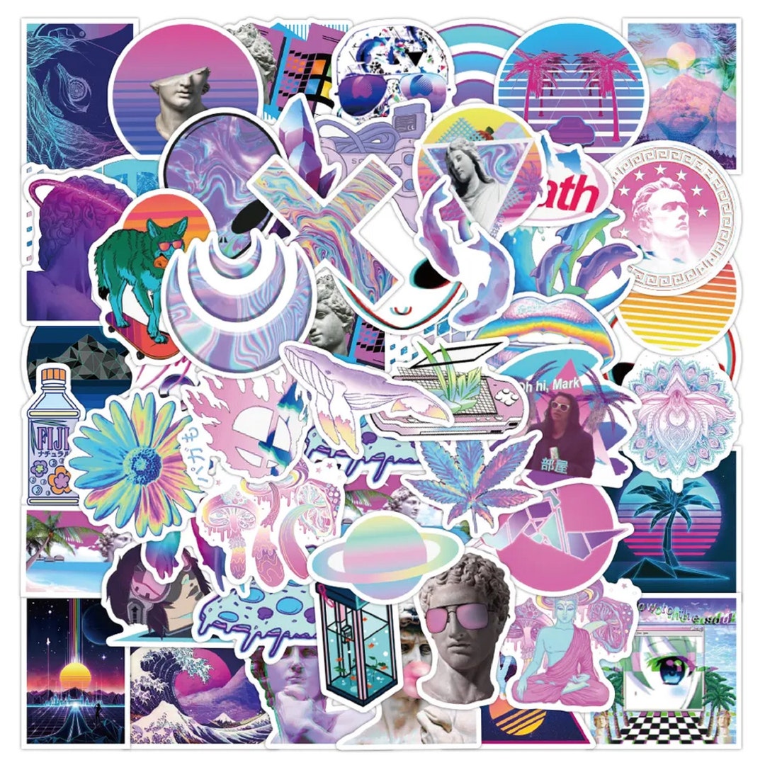 Kawaii Stickers Cool Steam Wave Style Stickers High Quality, Gift, Cool ...