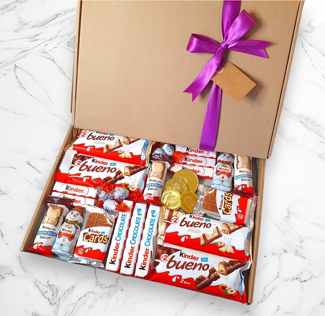 Kinder Bueno Chocolate Gift Box Personalised Gift Tag Kinder Hamper ...