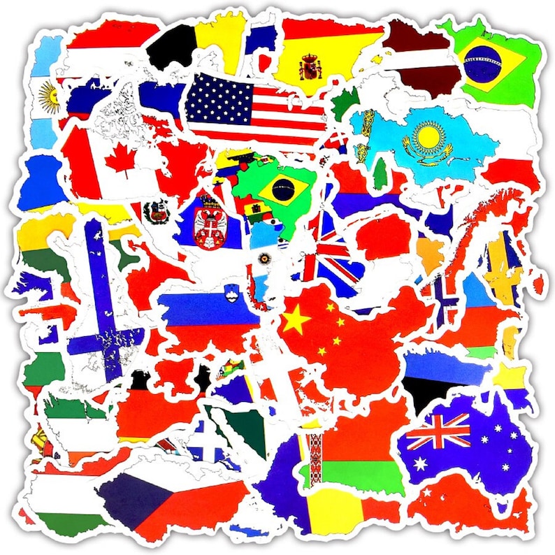 Stickers World Countries/national Flag High Quality/cool - Etsy