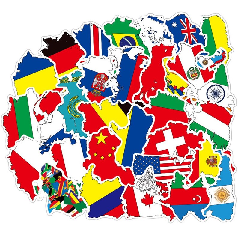 Stickers World Countries/national Flag High Quality/cool - Etsy