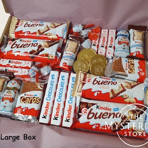 Kinder Bueno Chocolate Gift Box Personalised Gift Tag Kinder Hamper ...