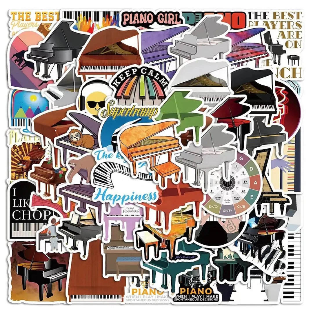 Kawaii Cool Piano Music Stickers High Quality/gift/cool - Etsy