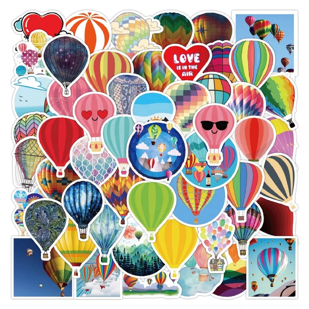 Colourful Hot Air Balloon Stickers High Quality/cool Waterproof/luggage ...
