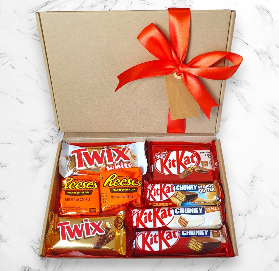 Chocolate Bar Gift Box Personalised Gift Tag Chocolate Hamper Treat Box ...
