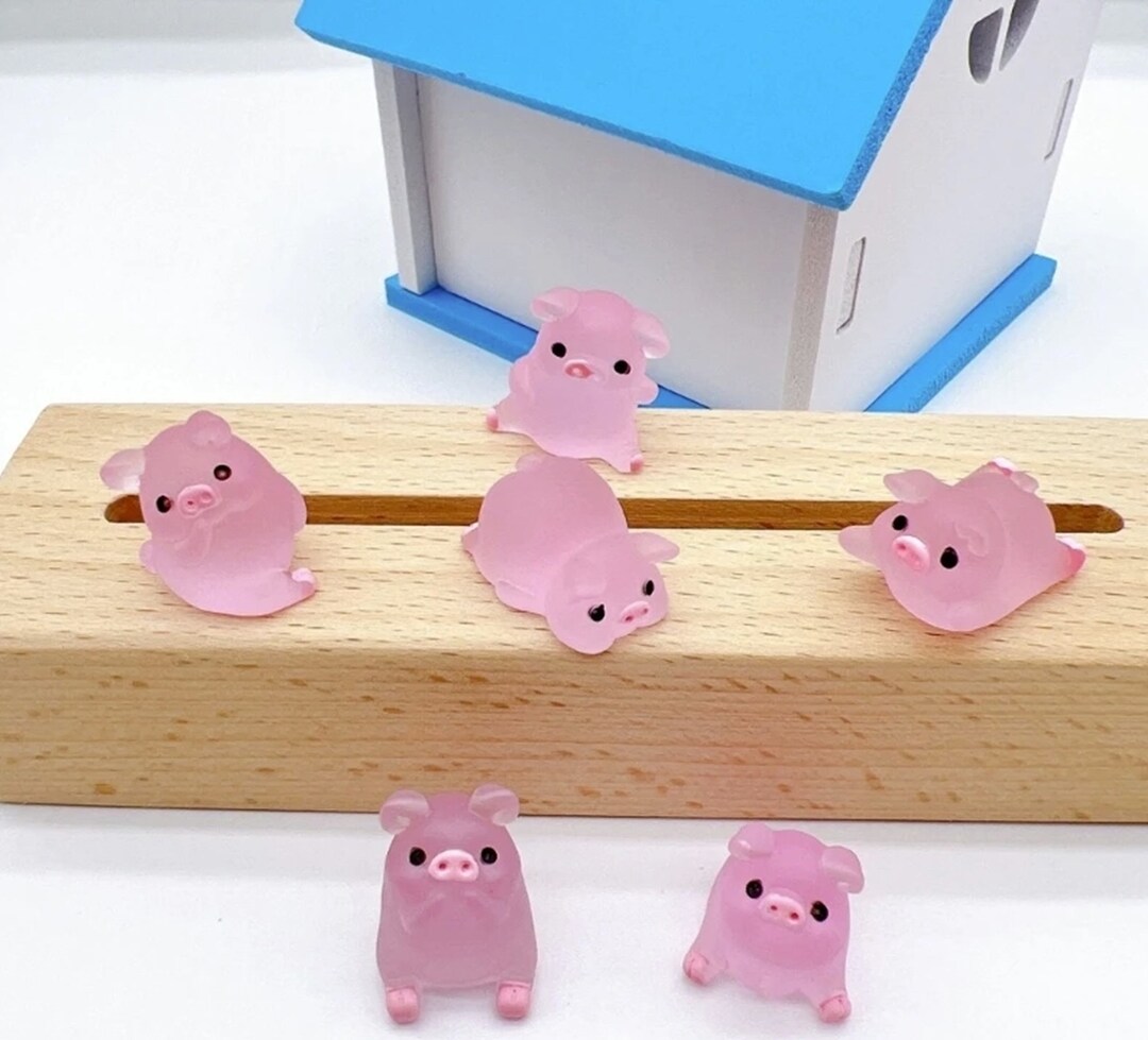 Piggy Miniature Figurines, Pig Figurines Toy, Kawaii Mini Pig, Home ...