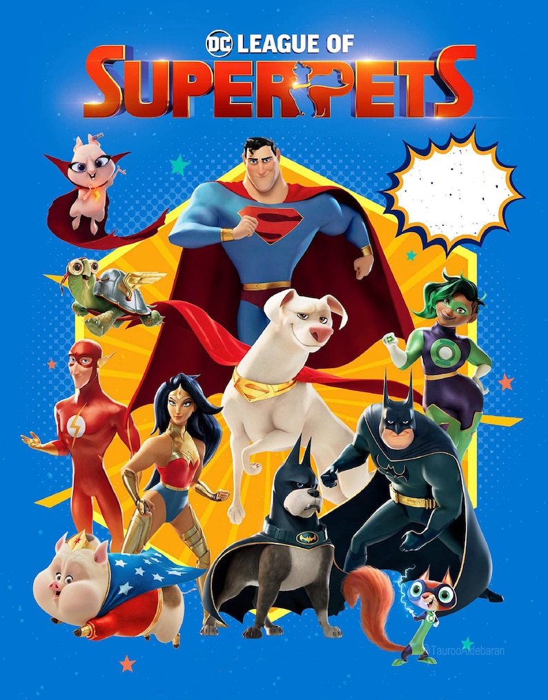 DC League of Super-pets Movie Poster 2022 Size: A3 A4 A5 A6 - Etsy