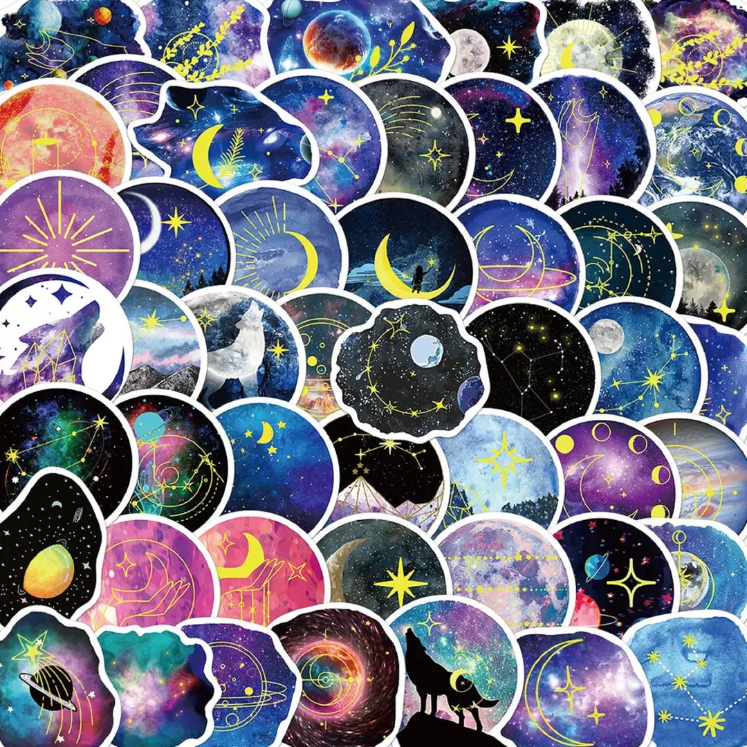 Kawaii Universe Sky Stickers, Dazzling Starry Sky Stickers High Quality ...
