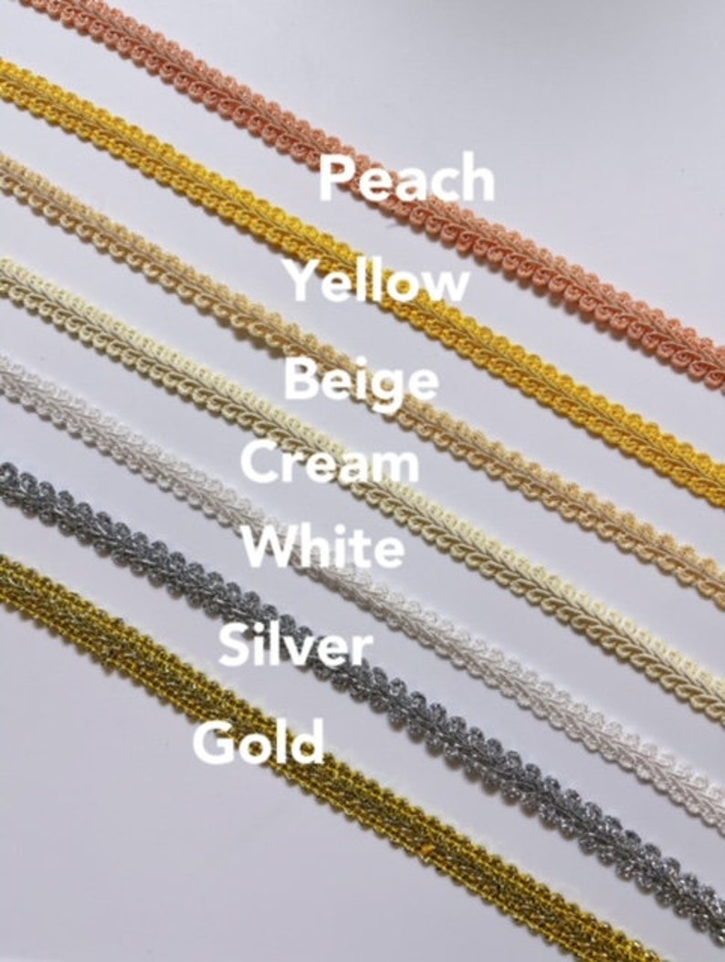 45 Colors of Braided Gimpy Trim by Yards,1-25 Yards, 1/2 Inches Wide - Etsy