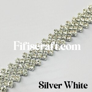 1.4 Cm/ 14mm Wide Rhinestone Trim by Yards, Crystal String Cord ...