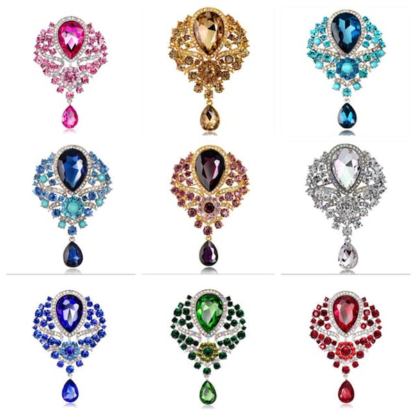 Rhinestone Pins - Etsy