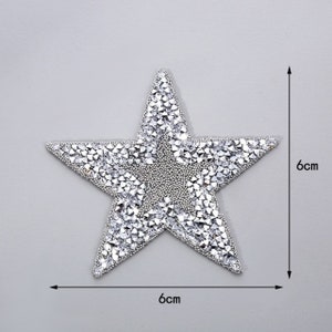 Gold Silver White Red Iron on Star Patch for Clothing, Craft, DIY ...