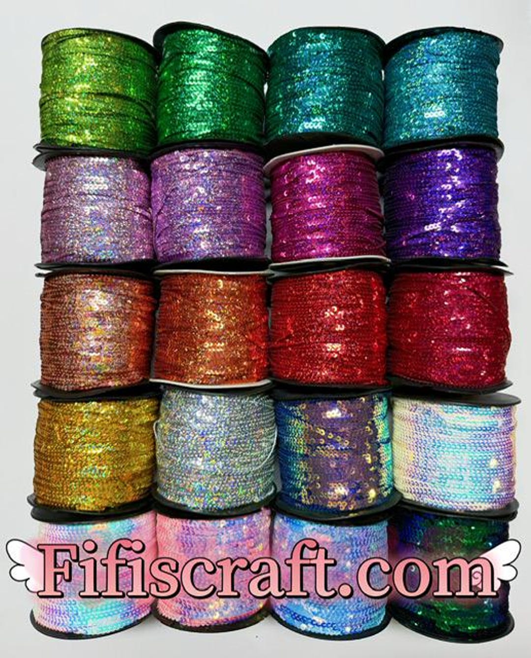 4mm Laser and Iridescent Sequin String by Yard, Rope Fringe Cord 4mm ...