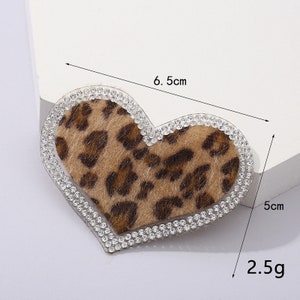 Leopard Print Iron on Star, Heart, Crown, Bow, Arrow Patch for Clothing ...