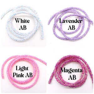44 Colors Available of 6 Mm Cylinder Glitter String Trim, Soft Hallow ...