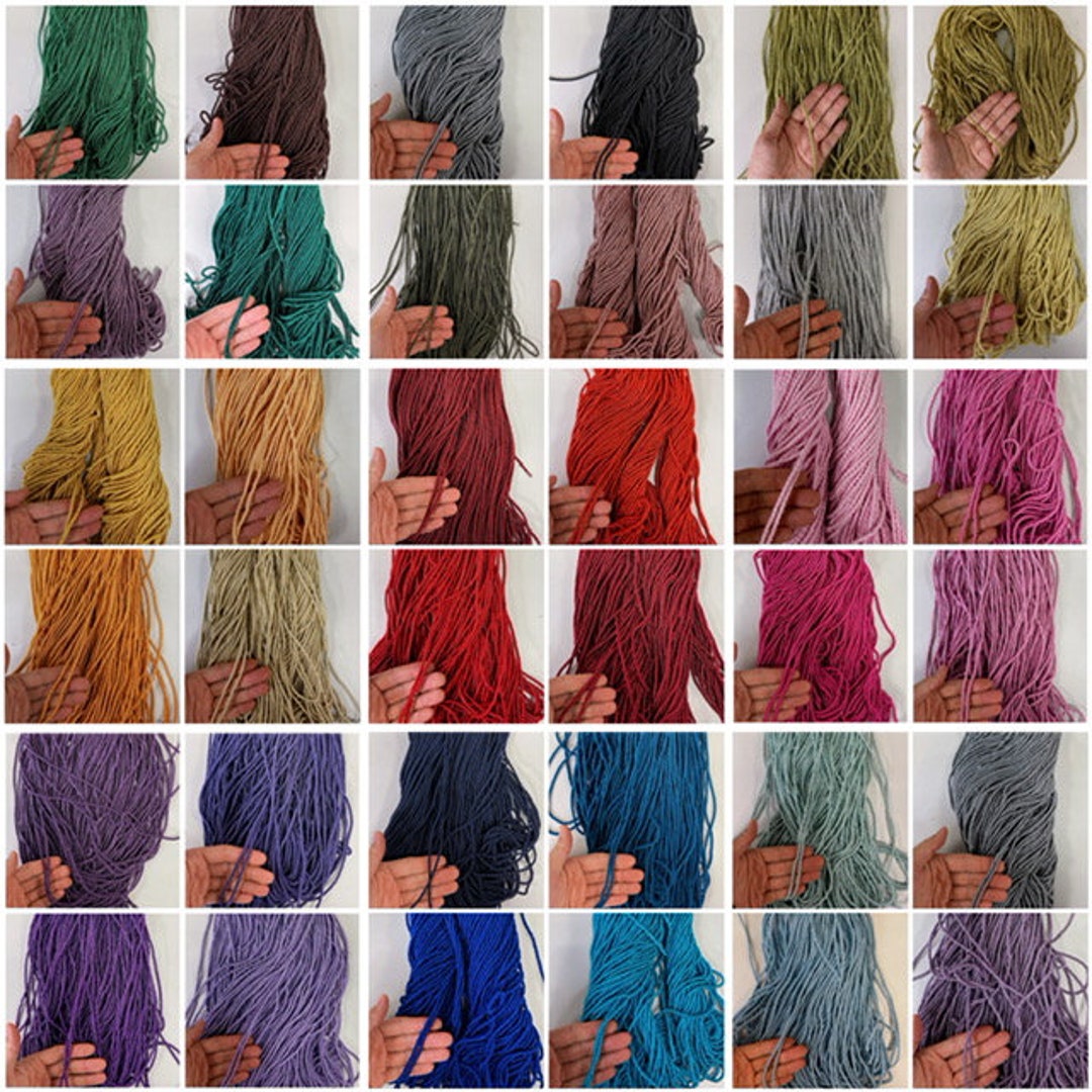 32 Colors of 3mm Wide Twist Cord Twist Rope, Sewing Handcraft Project ...