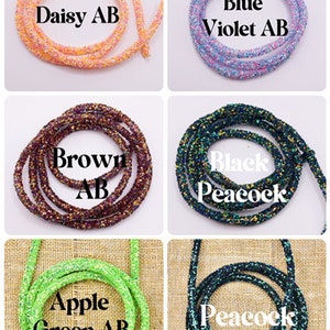 44 Colors Available of 6 Mm Cylinder Glitter String Trim, Soft Hallow ...