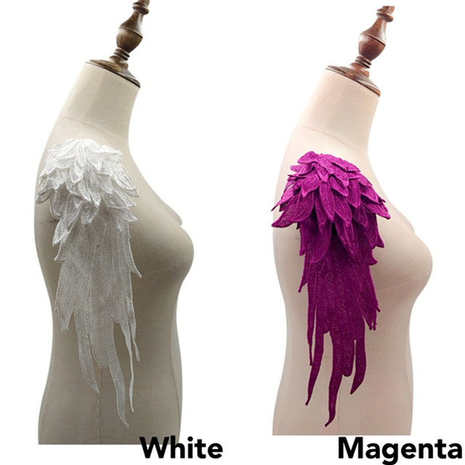 25 Colors of A Pair of Large Wing Applique Made of Polyester Cotton in ...