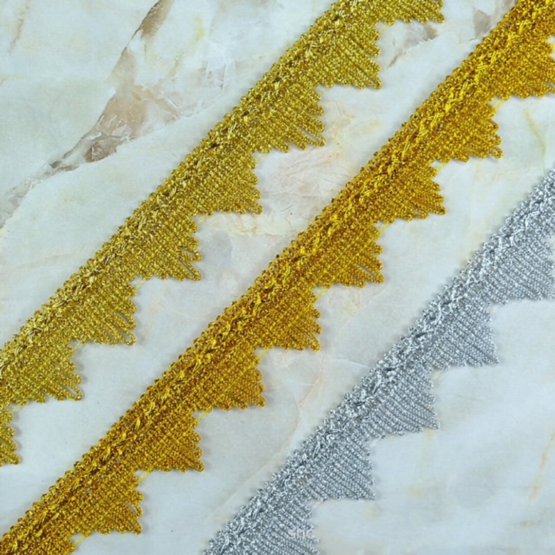 4.5 Cm Wide Gold and Silver Snowflake Trim by Yard - Etsy