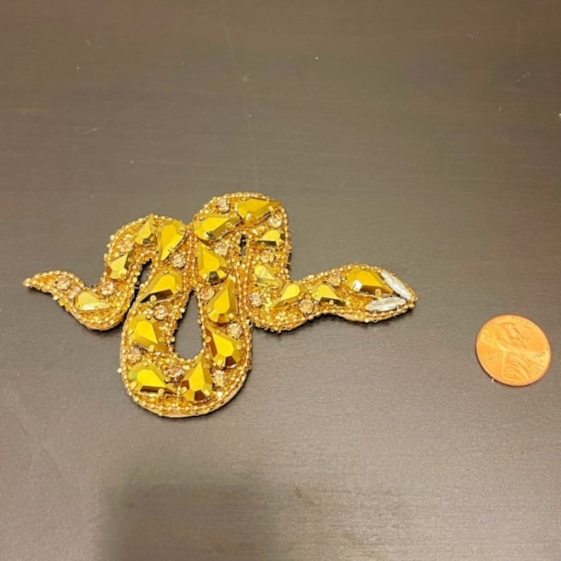 Beaded Snake Patches, Python Rhinestone DIY Patch, Immediate Ship From ...