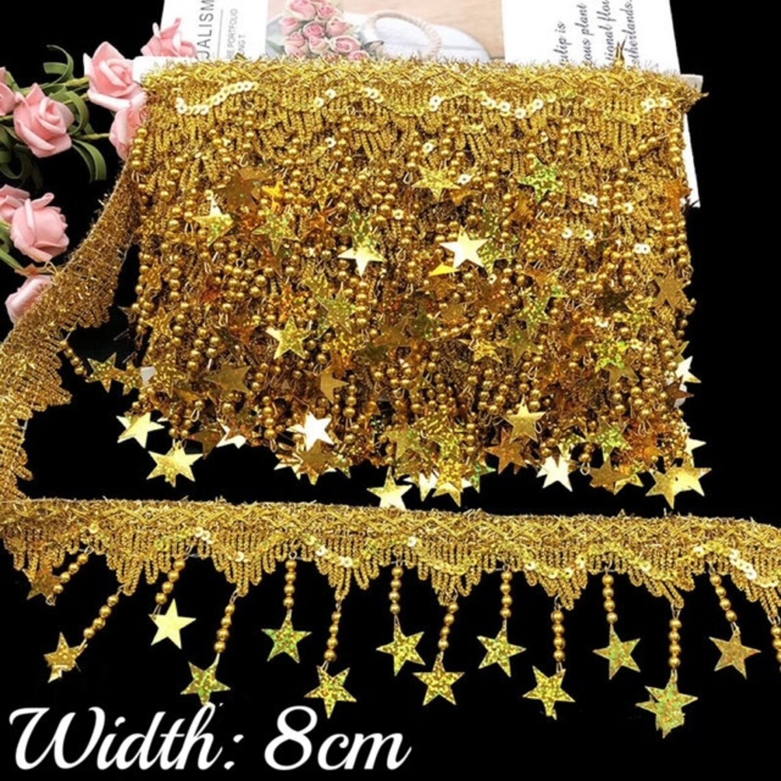 Dangling Star Trim and Coin Trim by Yards, Immediate Shipping From USA ...