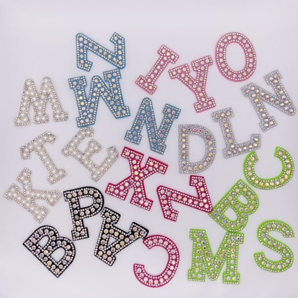 Rhinestone Heat Transfer Letters - Etsy